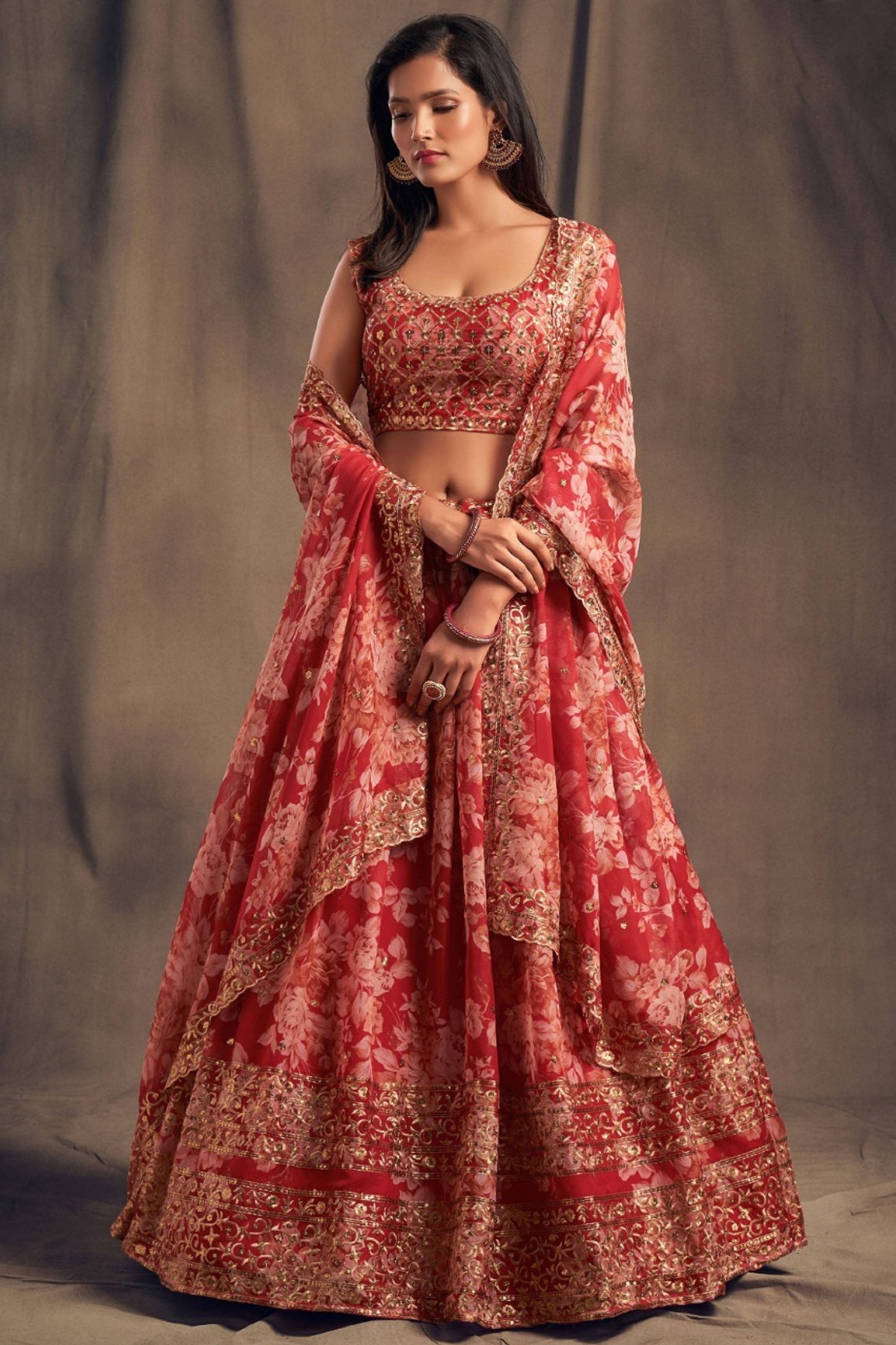 New Red Color Embroidery Work Lehenga With Dupatta For Wedding – seyuri