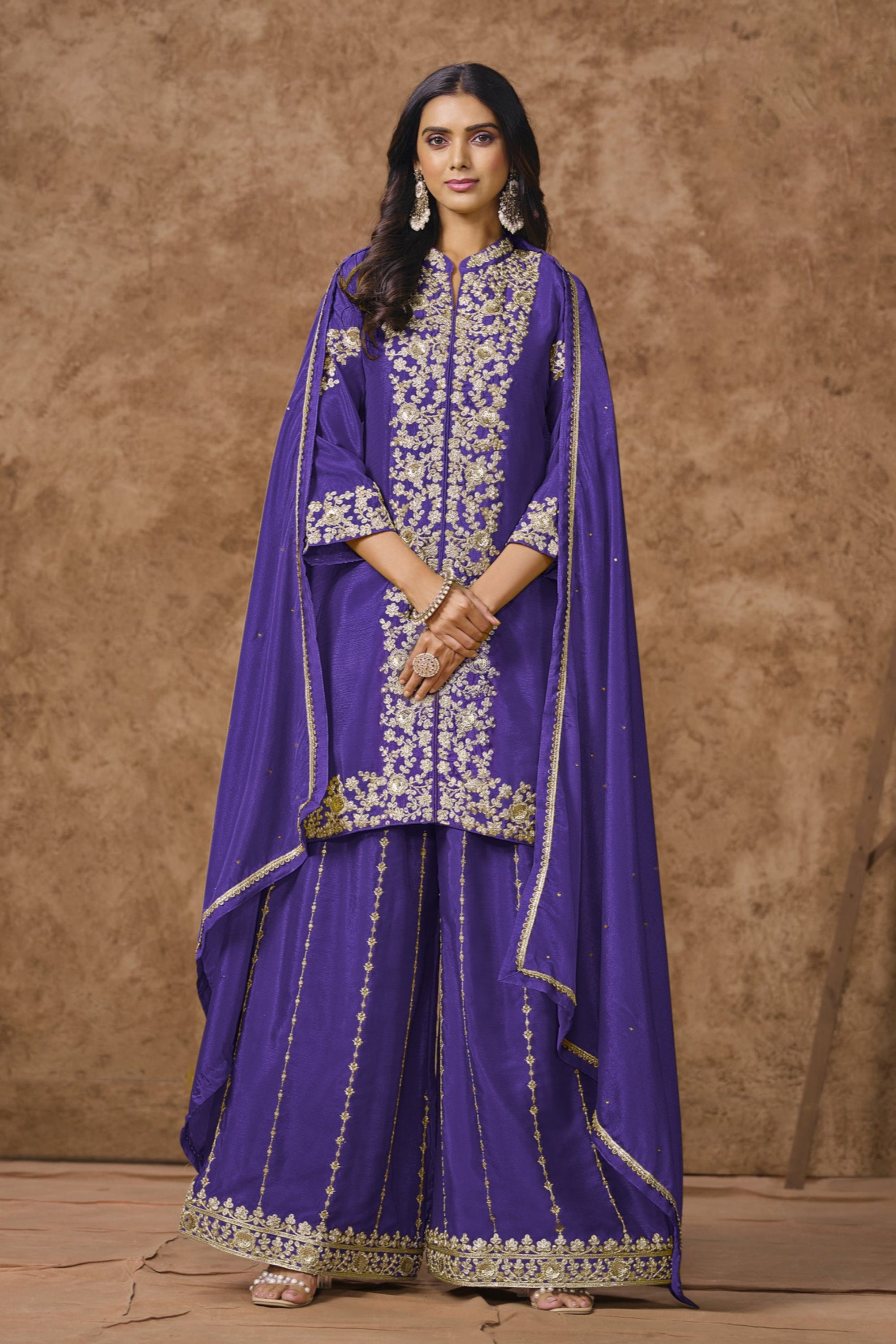 Traditional Wear Exclusive Salwar Kameez Palazzo Suit For Western Wome ...